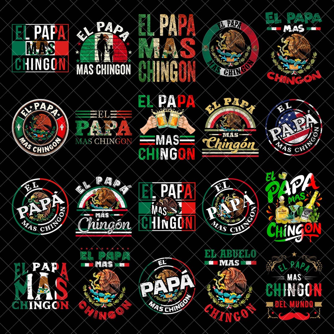 El Papa Mas Chingon Png Bundle, Dia Del Padre Png, Dad Png, Happy ...