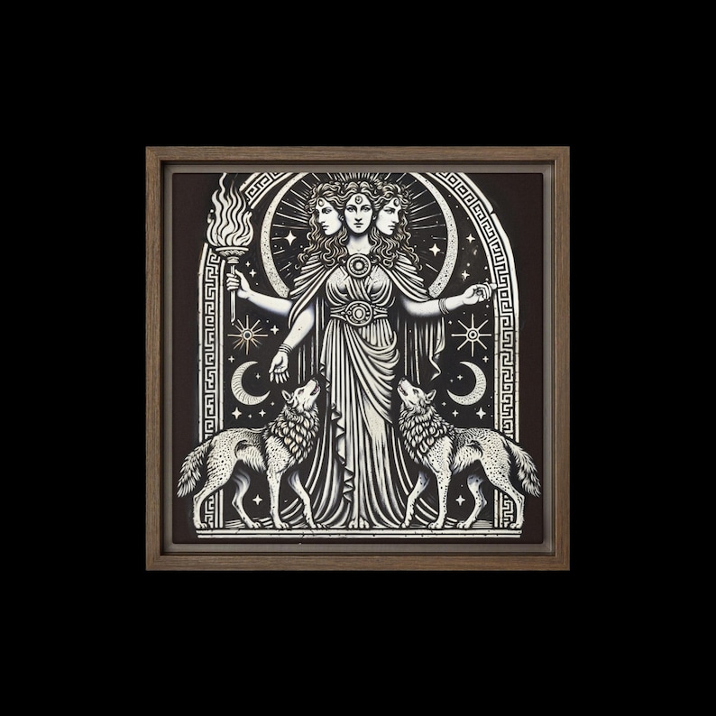 Hecate Goddess Art Print – Mystical Wolves and Moon (digital Download ...
