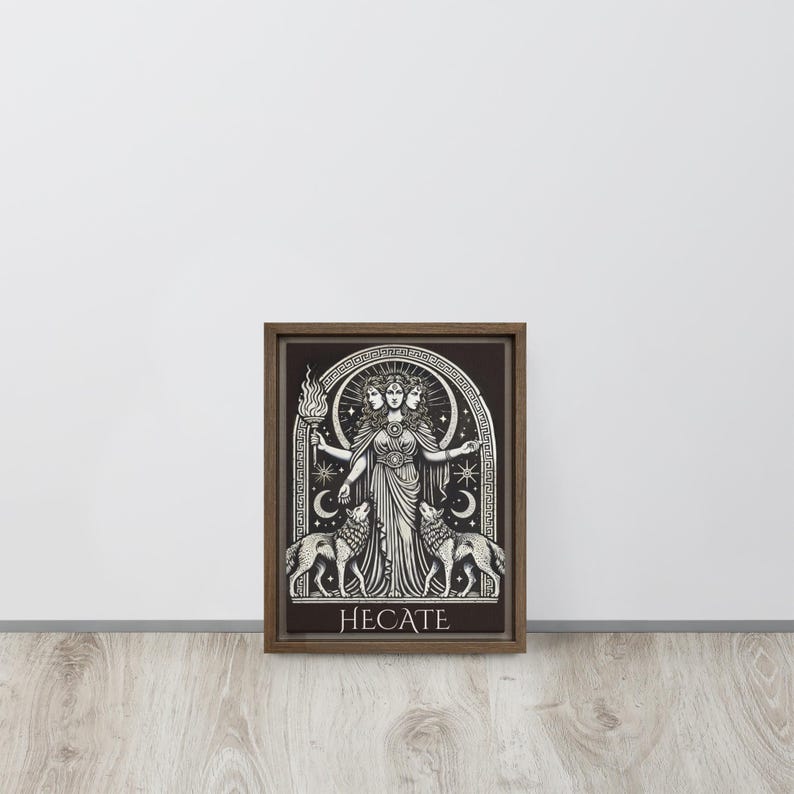 Hecate Digital Art Print – Mystical Goddess Illustration With Wolves ...