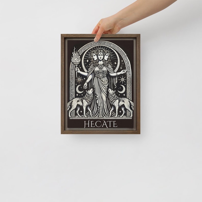 Hecate Digital Art Print – Mystical Goddess Illustration With Wolves ...