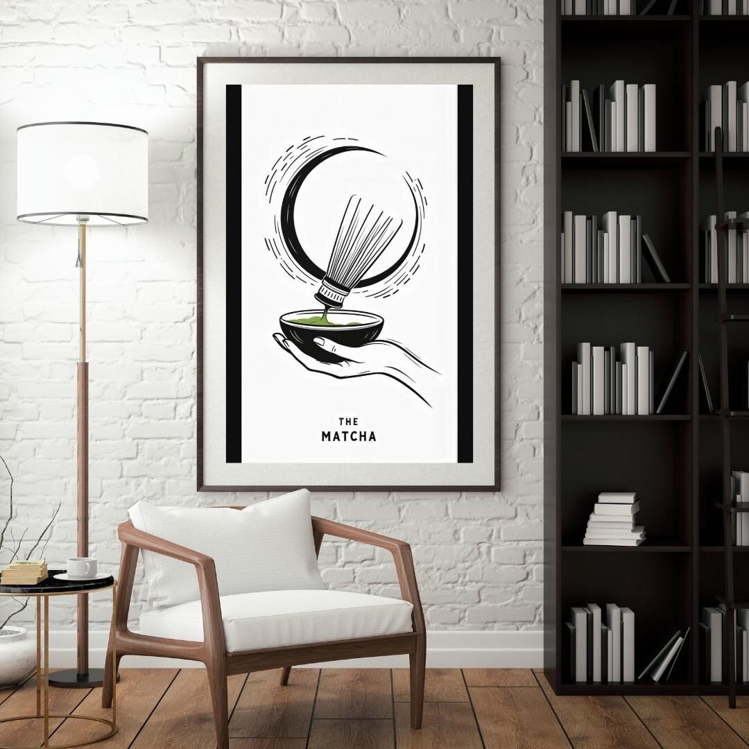 The Matcha Tarot Card Art Print - Minimalist Digital Download - 9x14 & 14x18 - Etsy