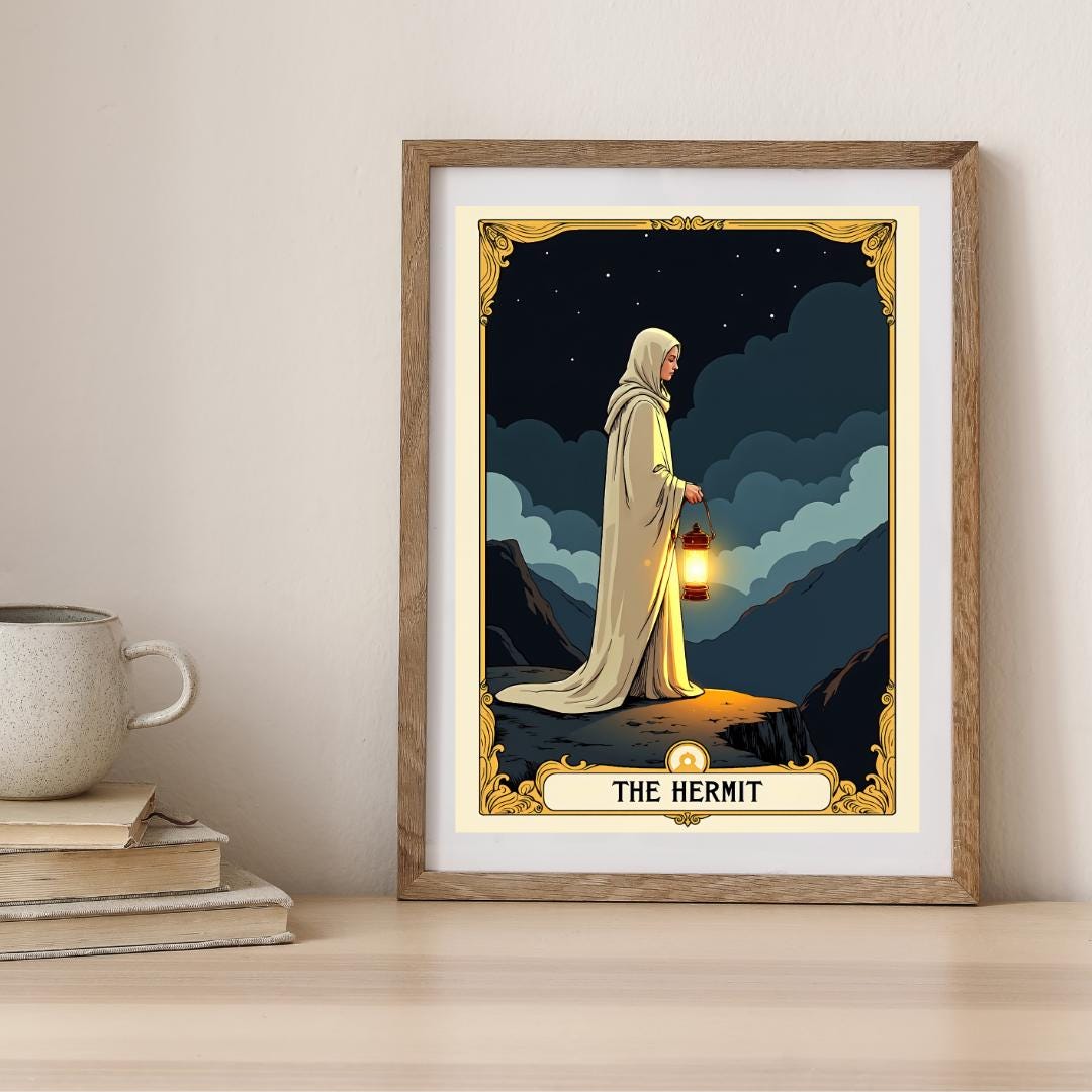 The Hermit Tarot Card Print - Digital Download 8x10 | Spiritual Artwork ...