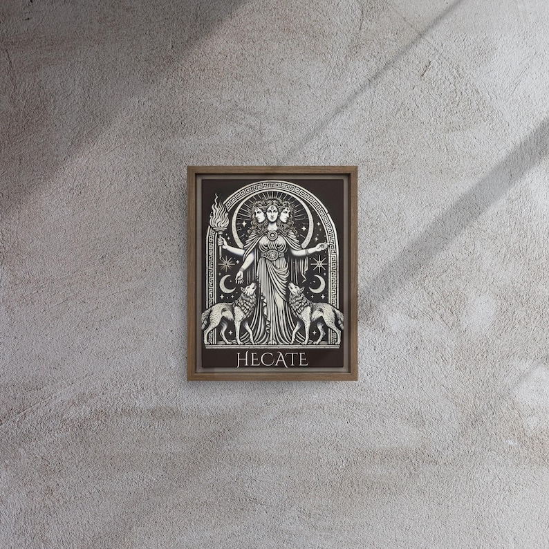 Hecate Goddess Art Print – Mystical Wolves and Moon (digital Download ...