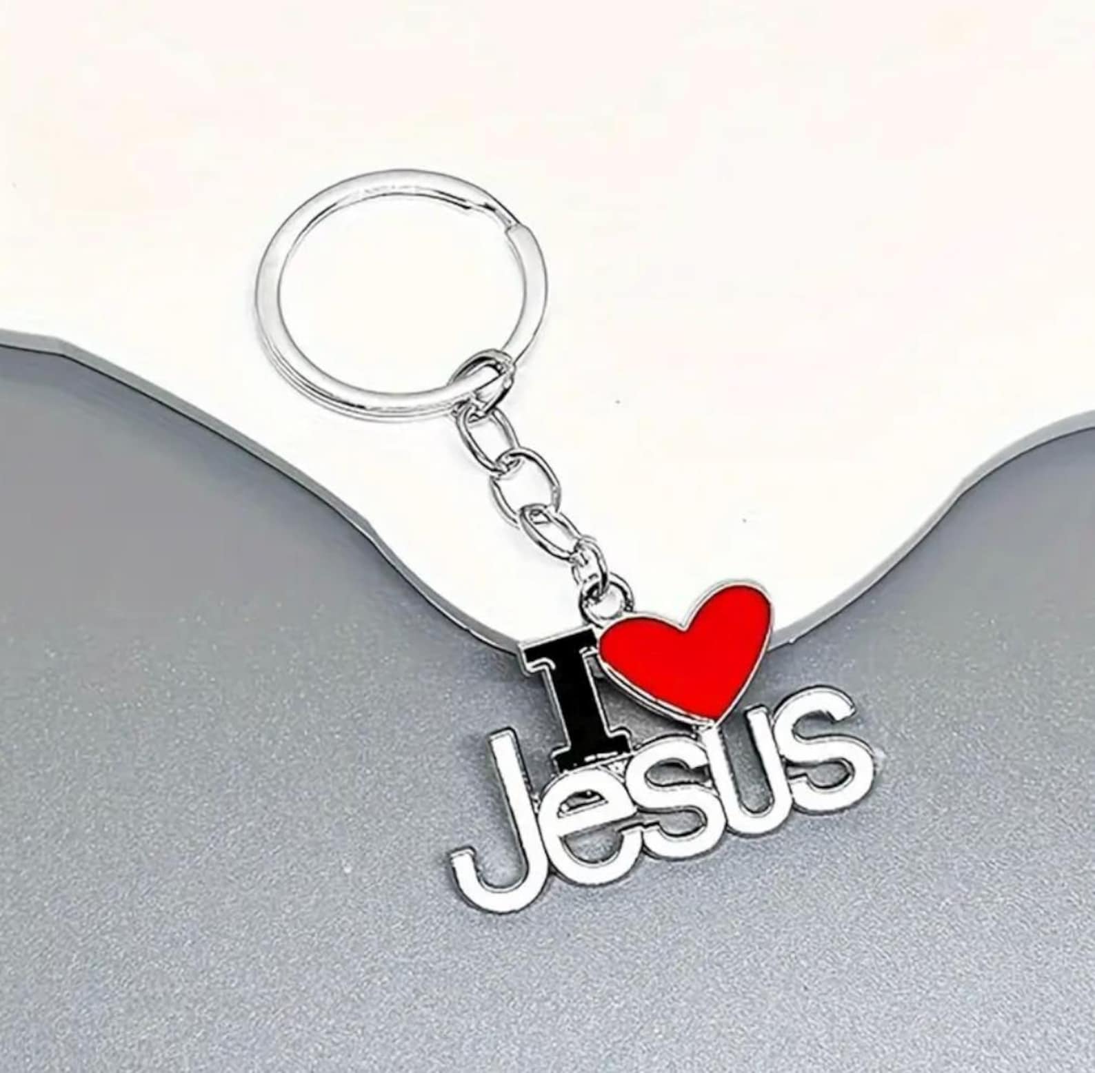 I Love Jesus Keyring – Christian Faith Keychain, Religious Gift ...