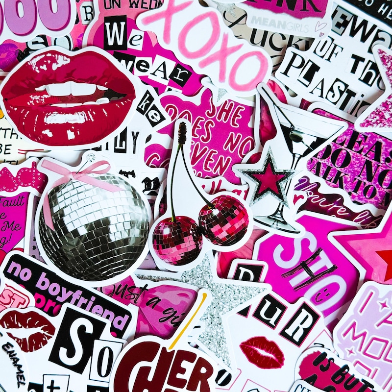 Pink Downtown Stickers - Etsy