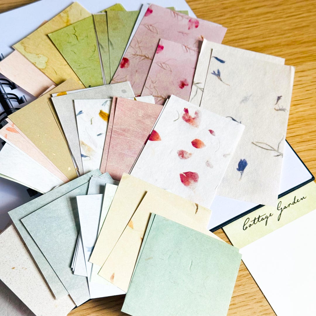 60 Pcs Vintage Floral Paper Scrapbook Journal Bundle, Junk Paper Kit ...