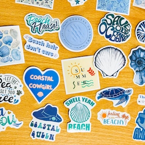 120pcs the Coastal Girl Sticker Pack, Waterproof, Laptop Stickers ...
