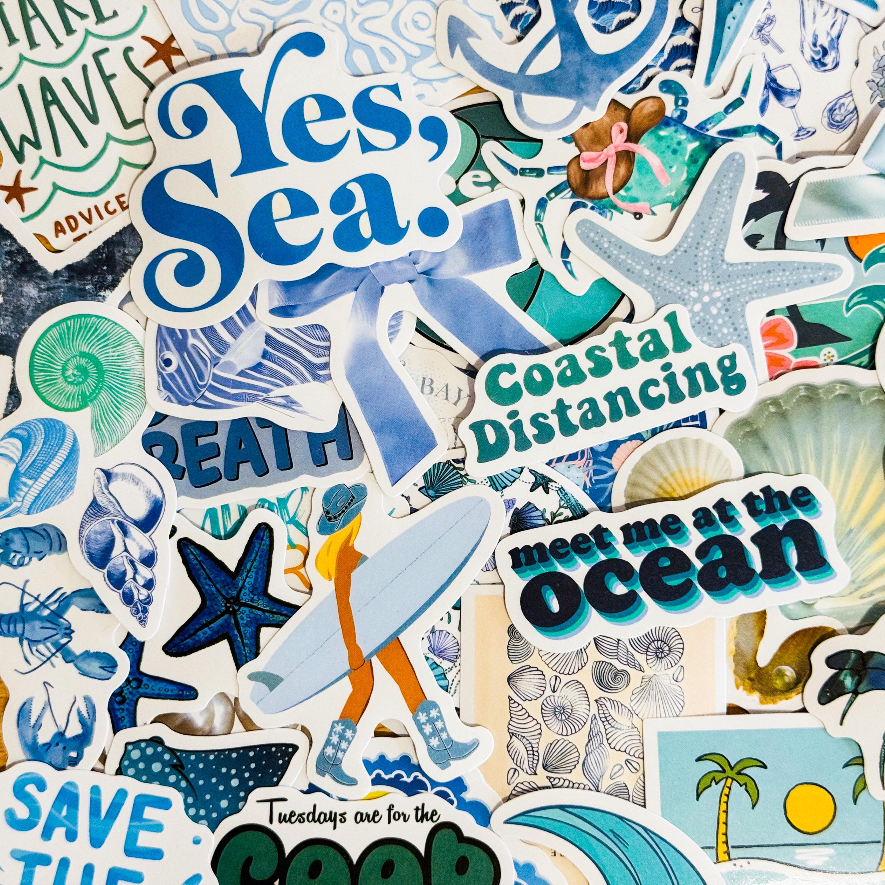 120pcs the Coastal Girl Sticker Pack, Waterproof, Laptop Stickers ...