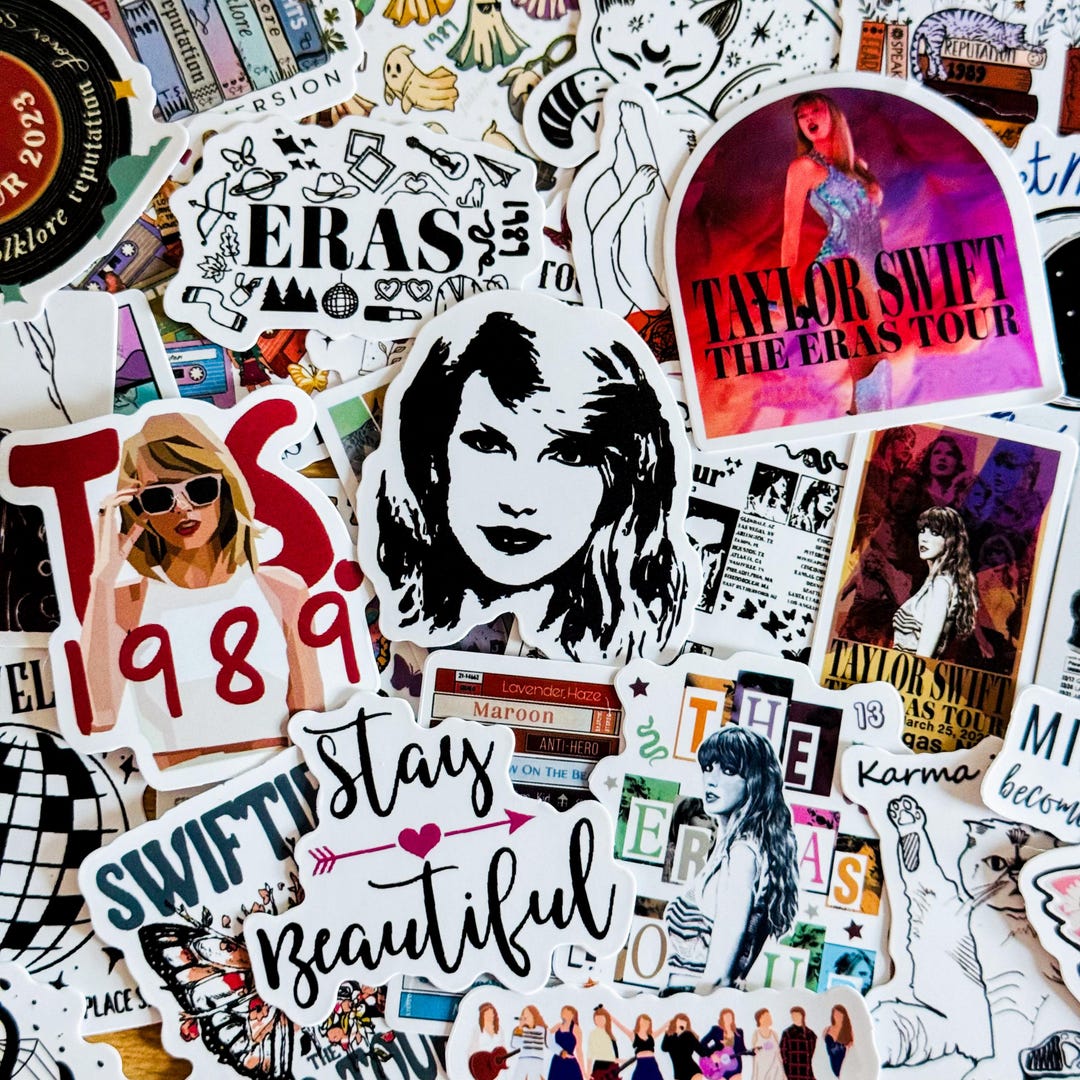 50 Pcs Taylor Swift Stickers, Lover Era Tour, Era Stickers, Vinyl ...
