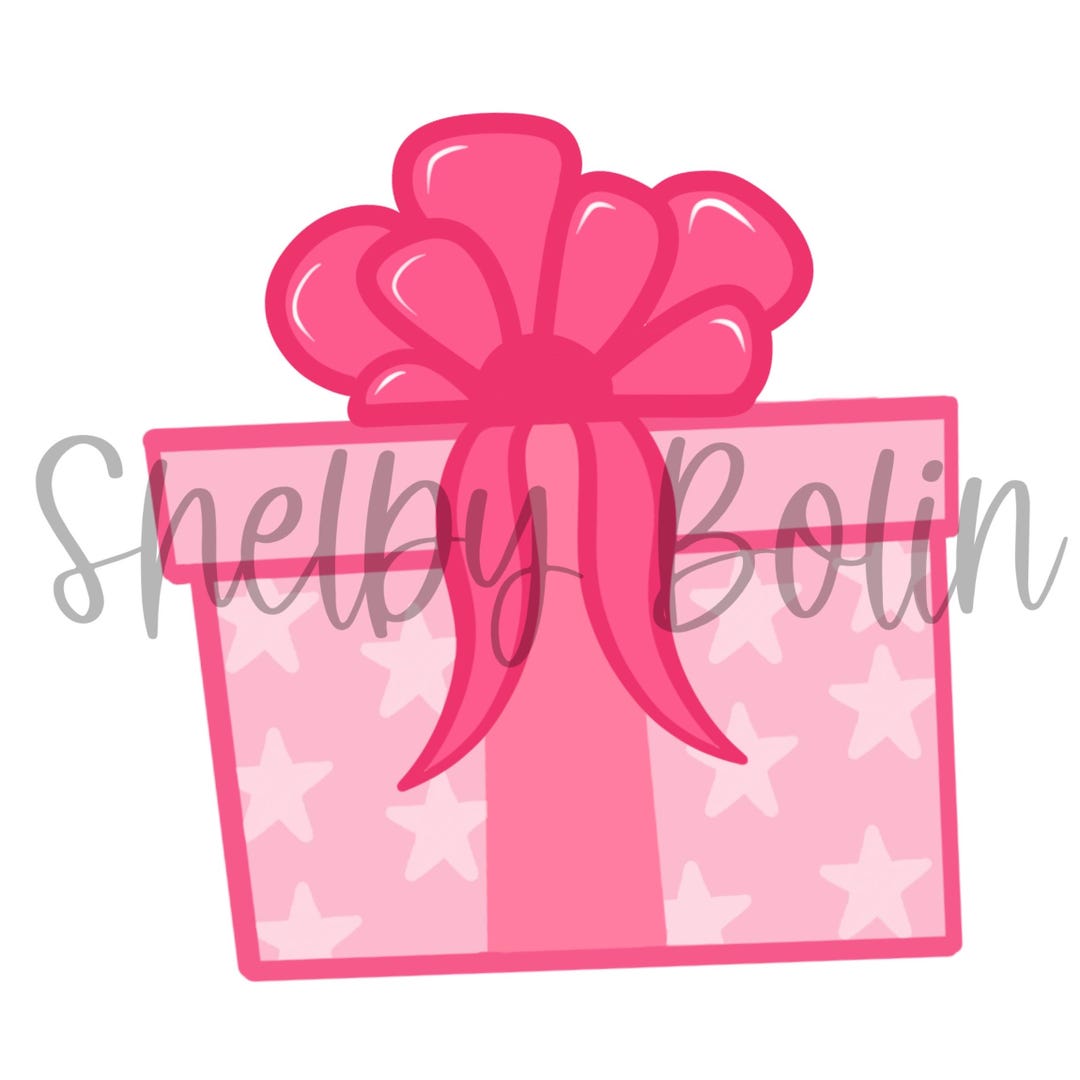Pink Christmas Star Present Png - Etsy