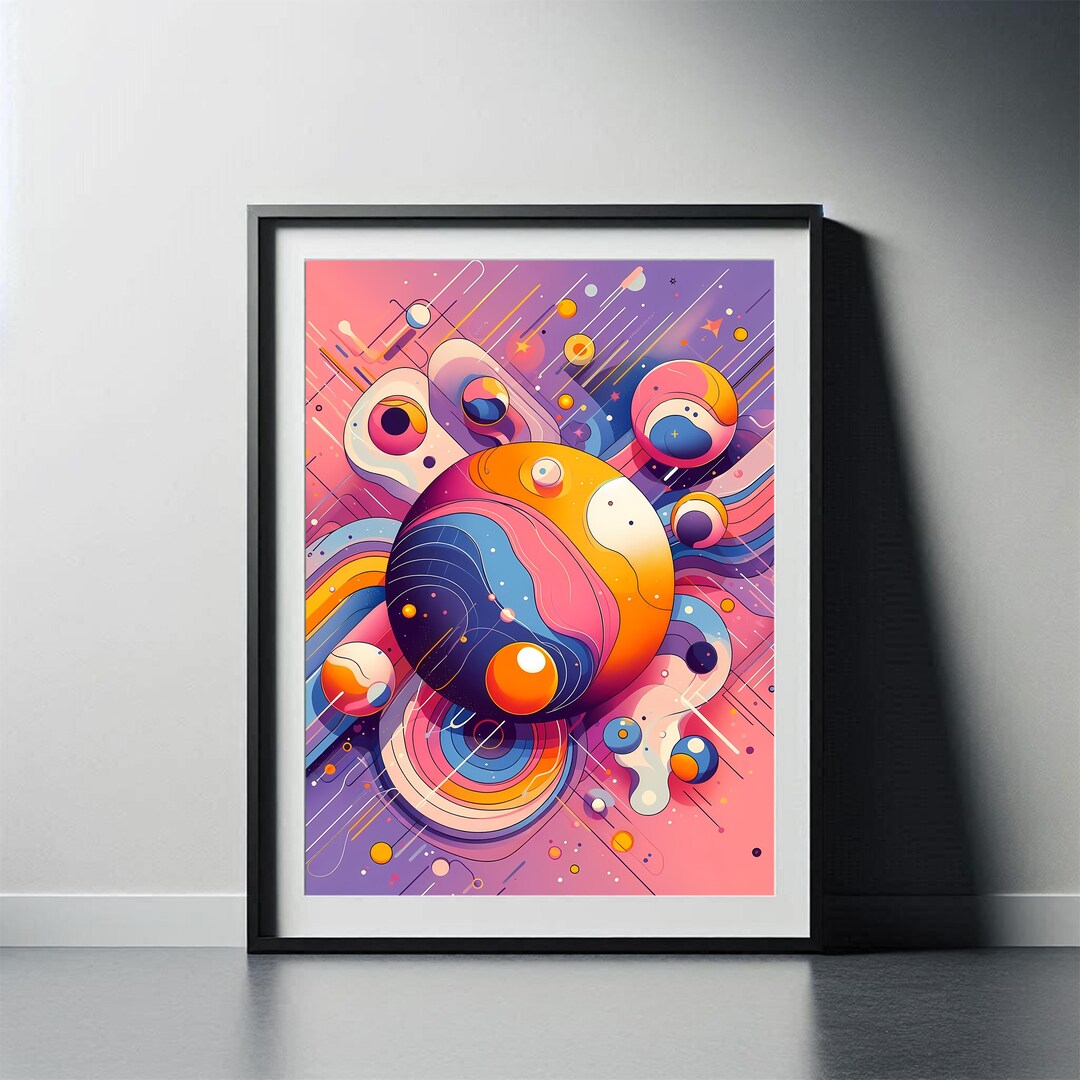 Psychedelic Comic Art, Psychedelic Print, Abstract Planet Poster ...