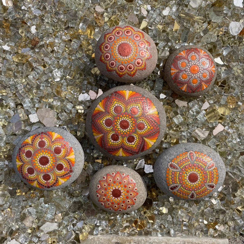 California Mandala Rock - Etsy