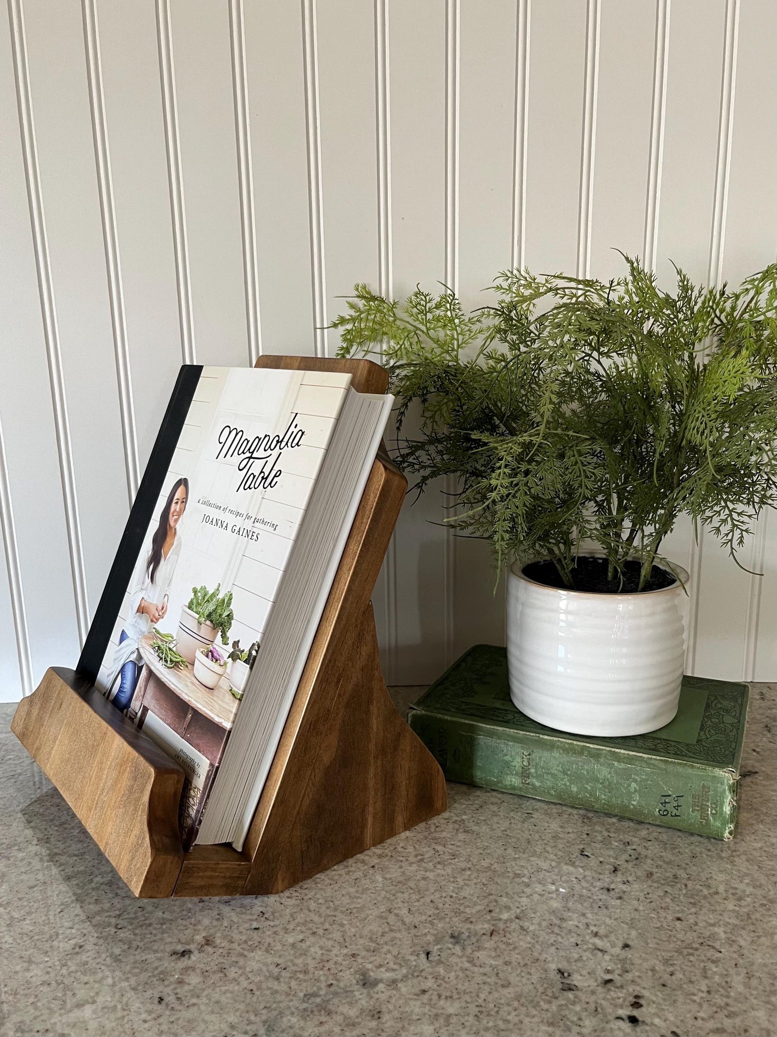 Handmade Wooden Cookbook Stand | Recipe Tablet Holder, Kitchen Decor - Etsy
