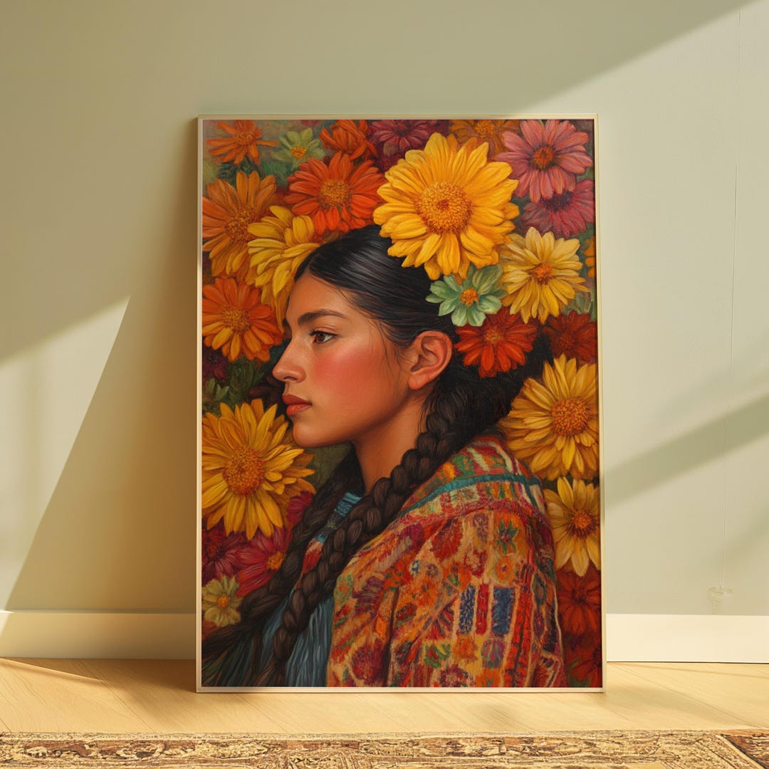 Trendy Mexican Digital Folklore Print, Home Wall Hanging Downloadable ...