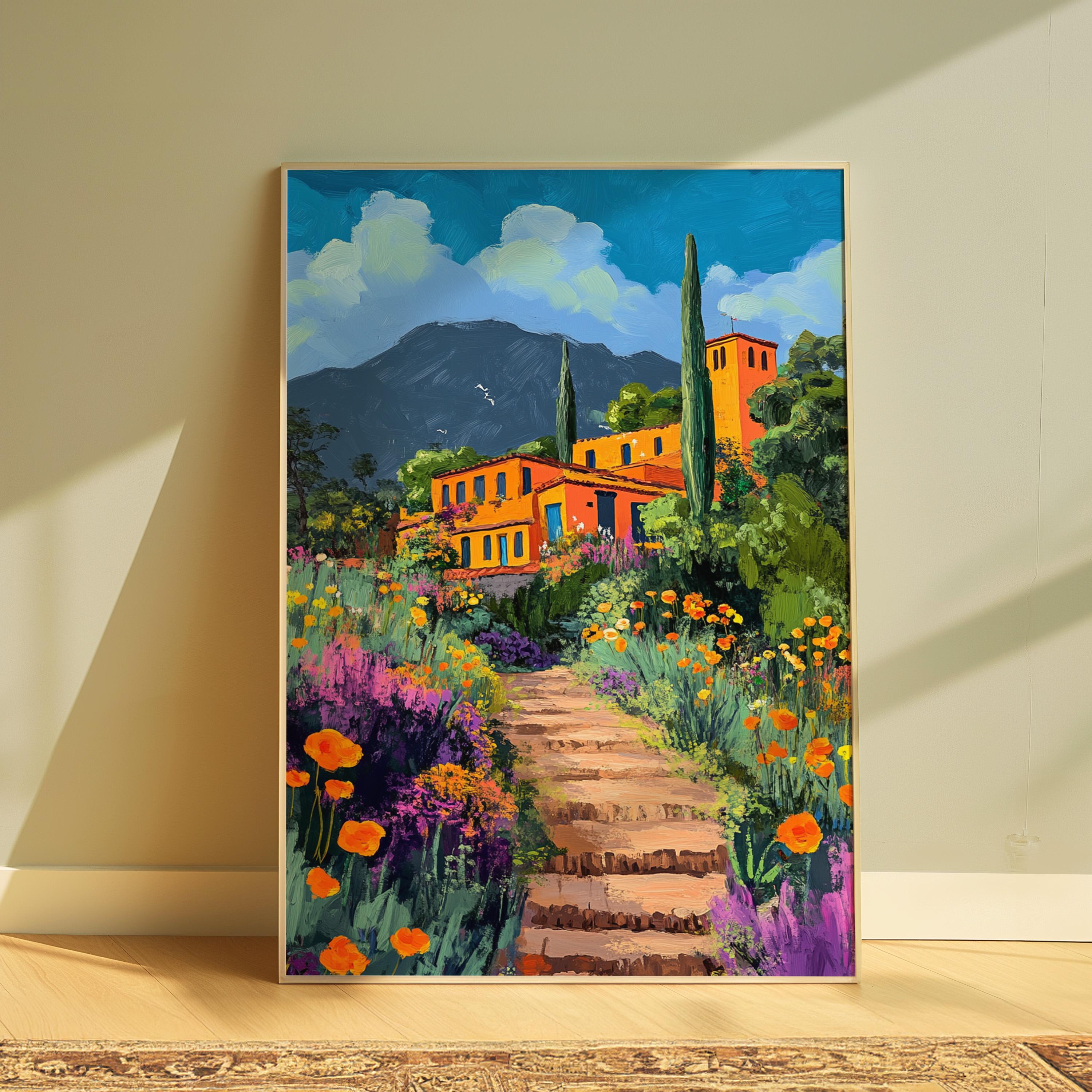 Trendy Mexican Art Landscape Digital Print Painting, Wall Art Listing ...