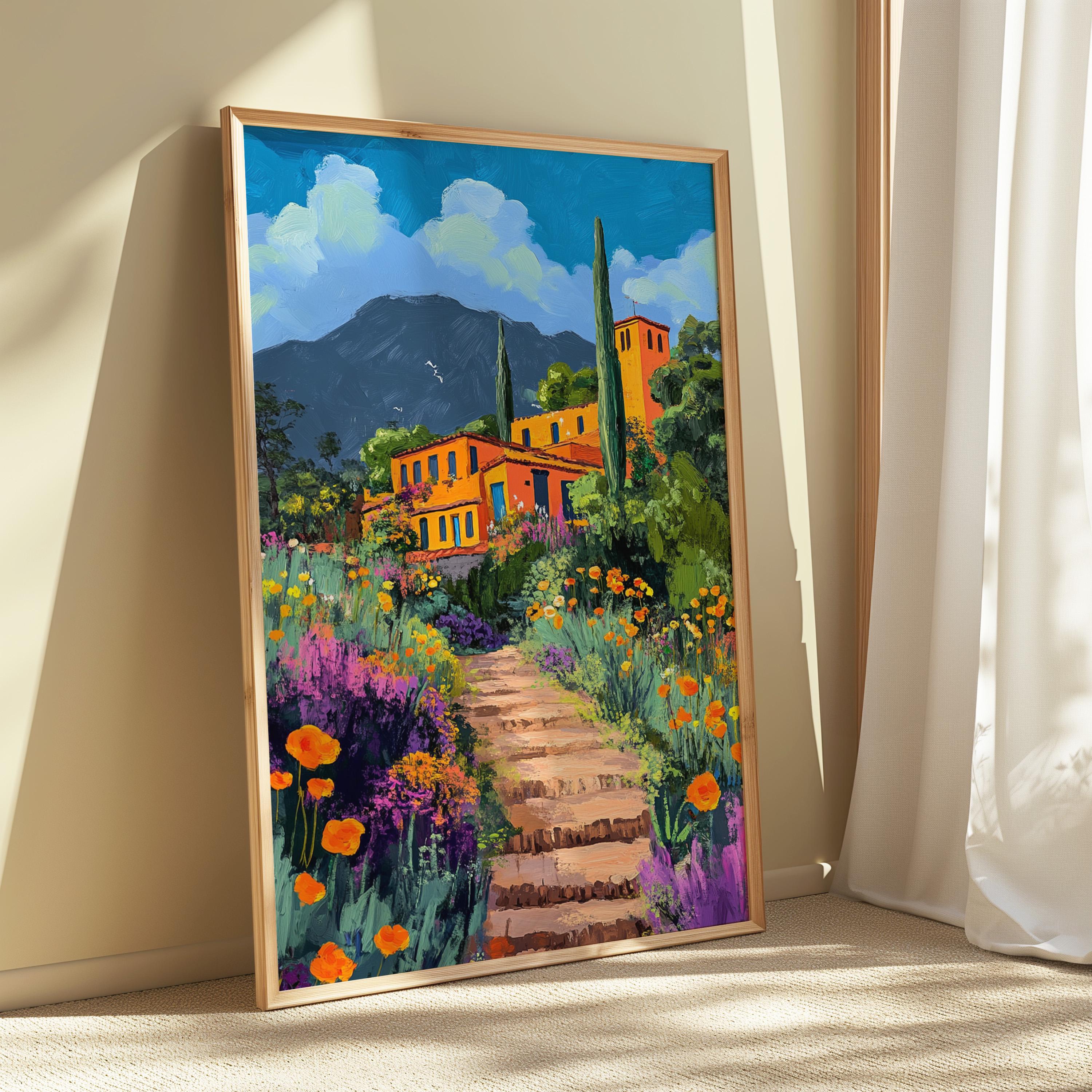 Trendy Mexican Art Landscape Digital Print Painting, Wall Art Listing ...