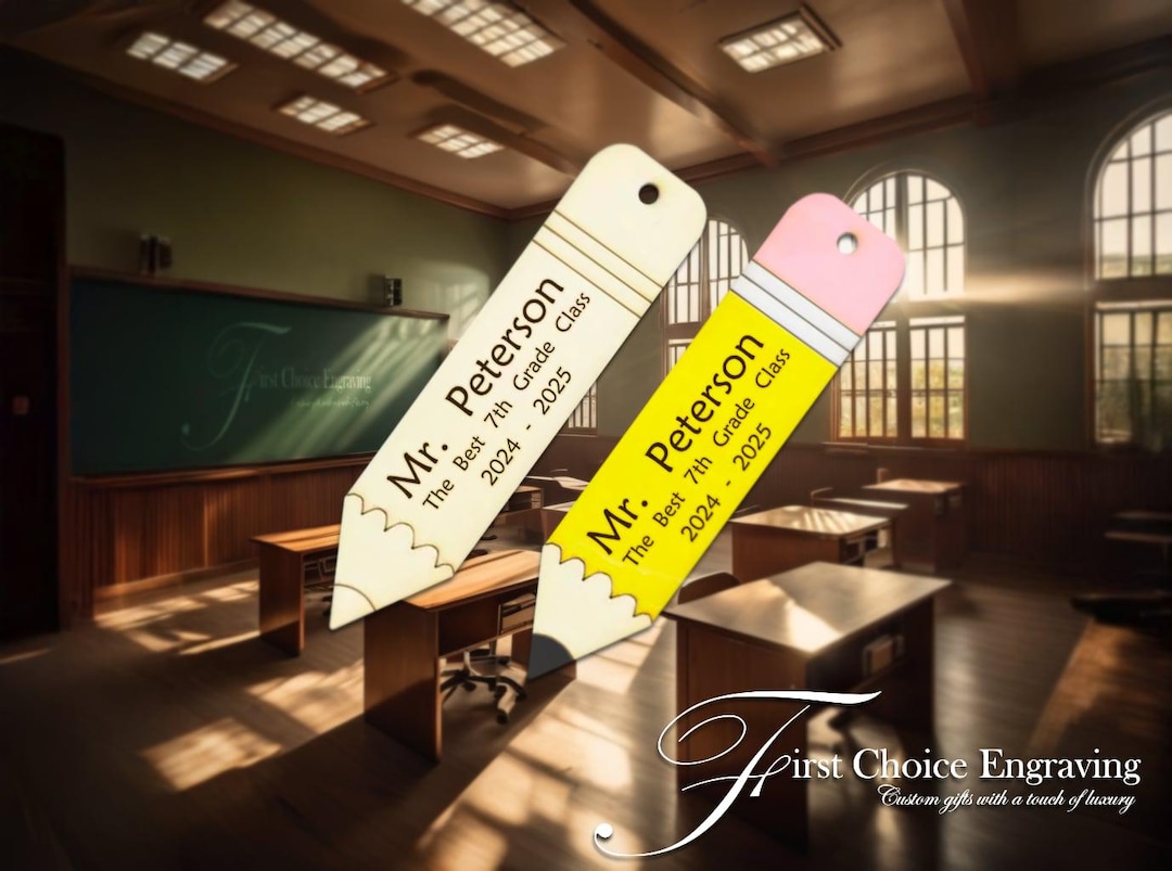 Personalized Pencil Bookmark | Classroom Bookmark | Gift | Teacher Gift ...