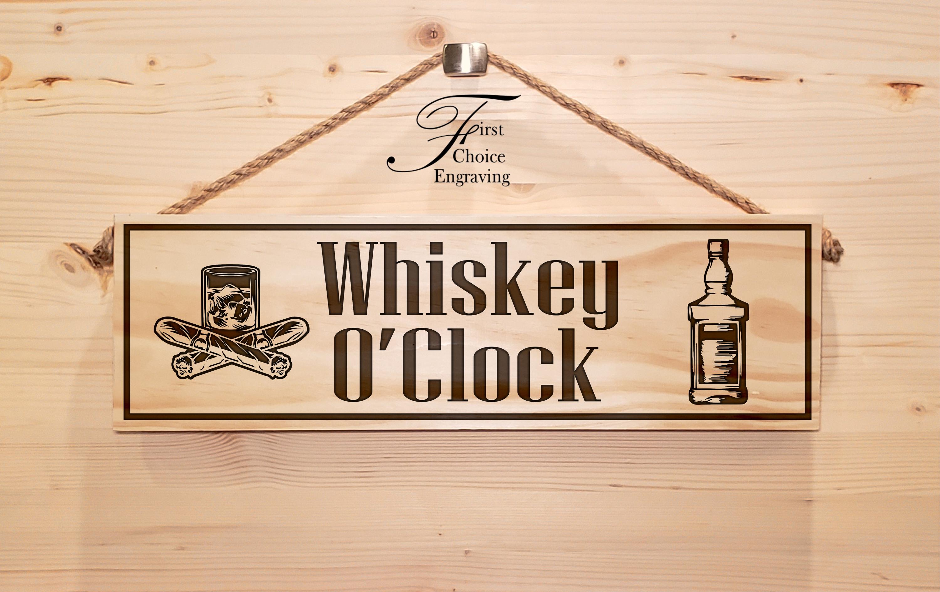 Whiskey Bar Sign | Custom Whiskey Wooden Sign | Engraved Gift | Rustic ...