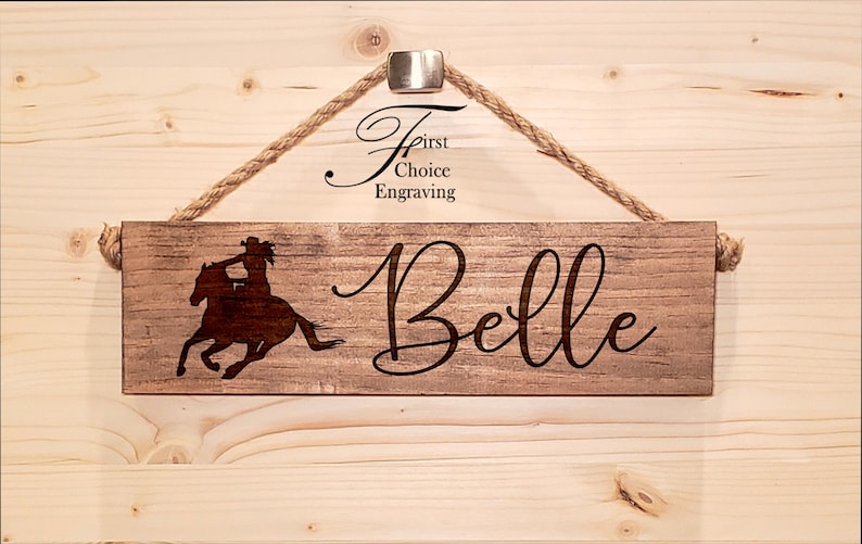 Horse Stall Sign | Custom Stall Wooden Sign | Engraved Gift ...