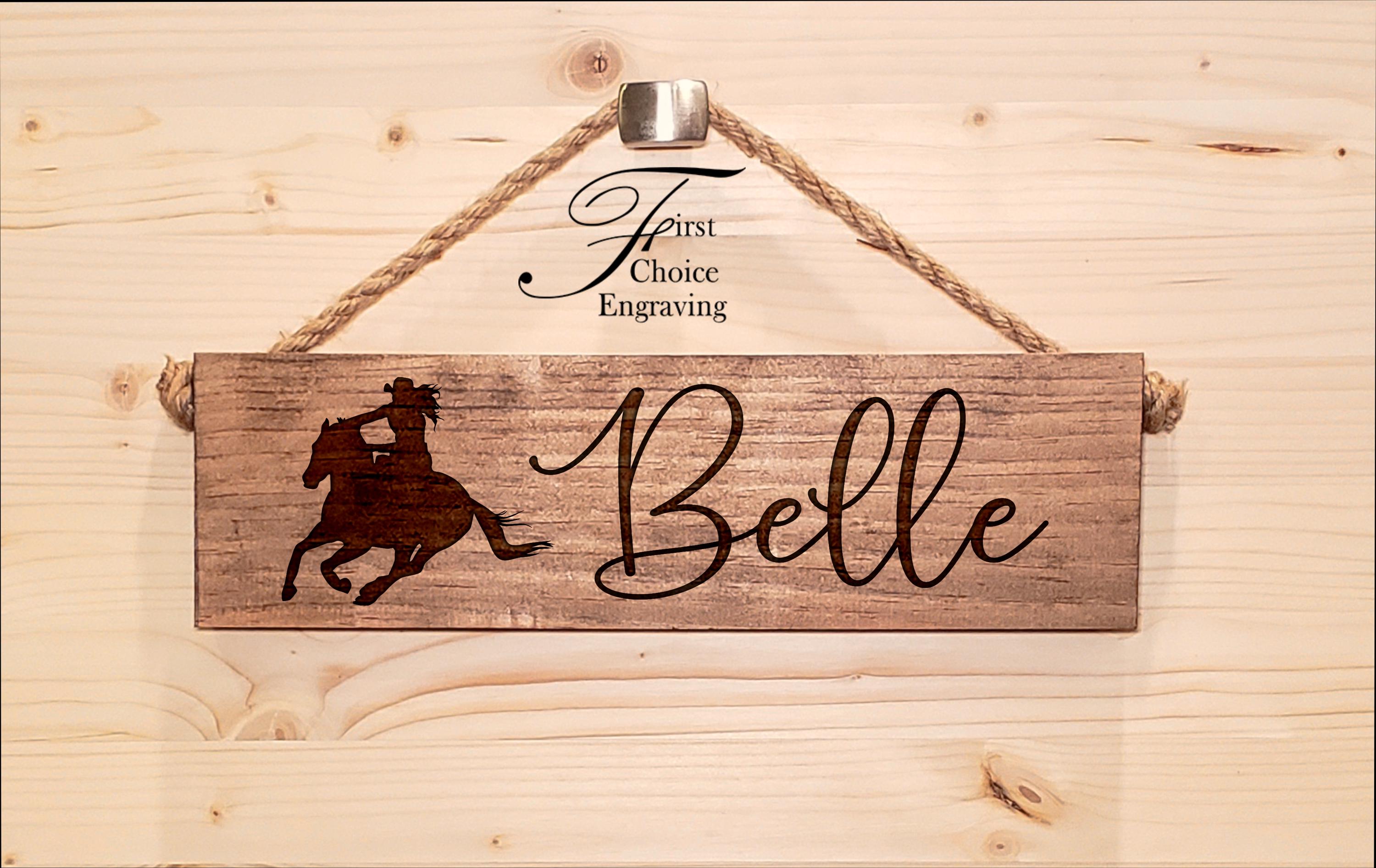 Horse Stall Sign | Custom Stall Wooden Sign | Engraved Gift ...