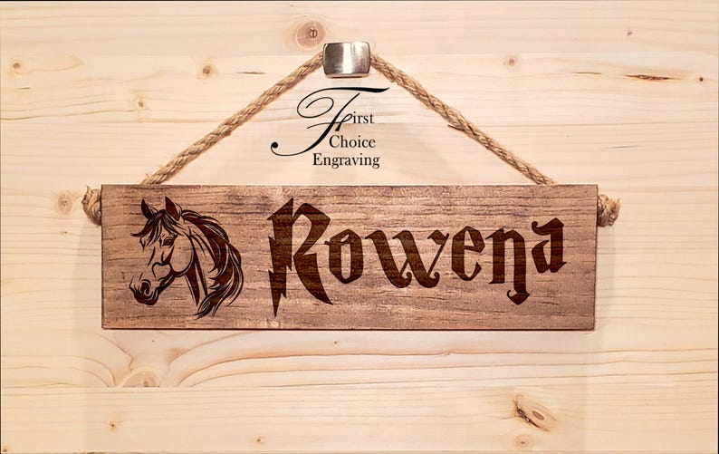 Horse Stall Sign | Custom Stall Wooden Sign | Engraved Gift ...