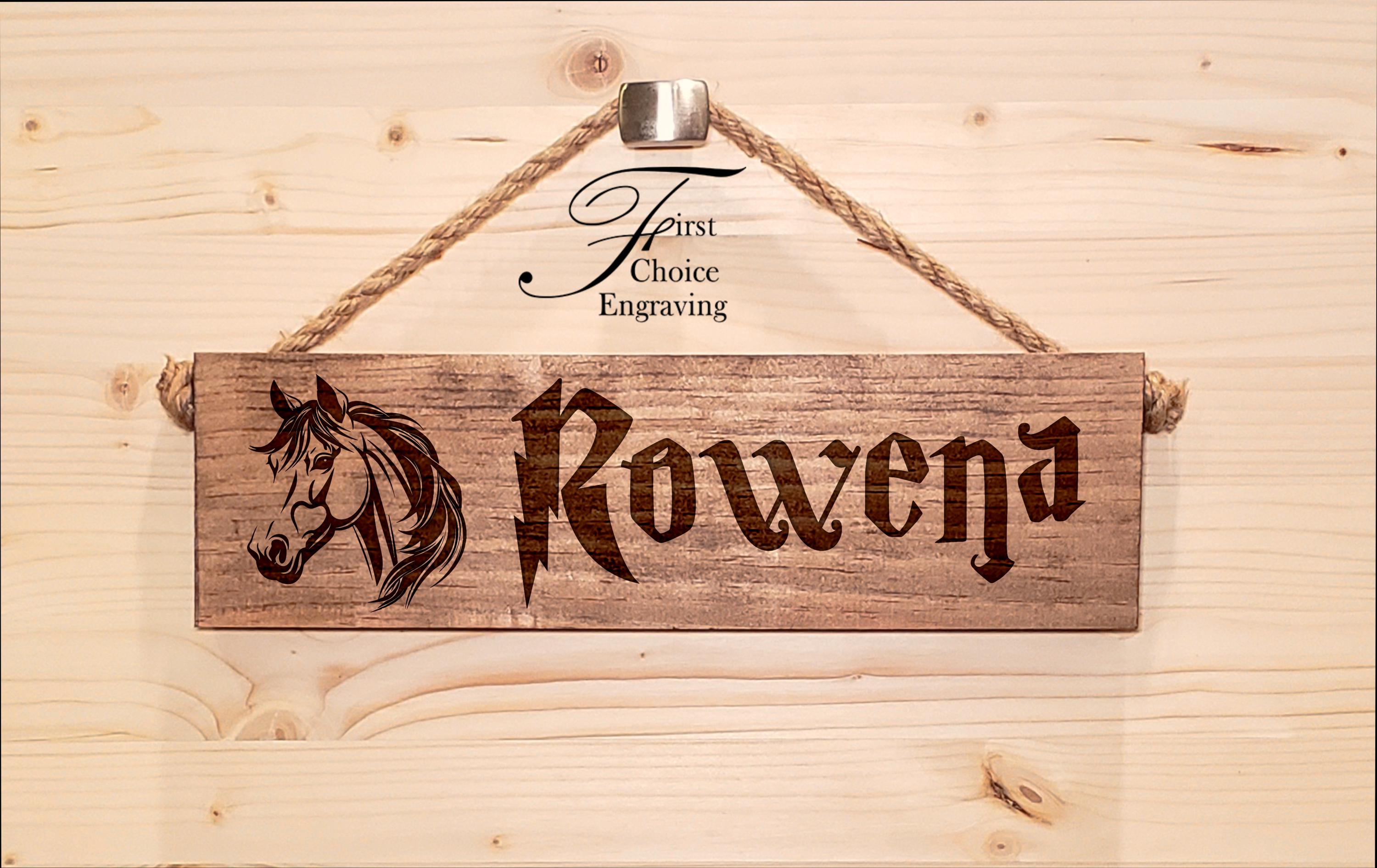 Horse Stall Sign | Custom Stall Wooden Sign | Engraved Gift ...