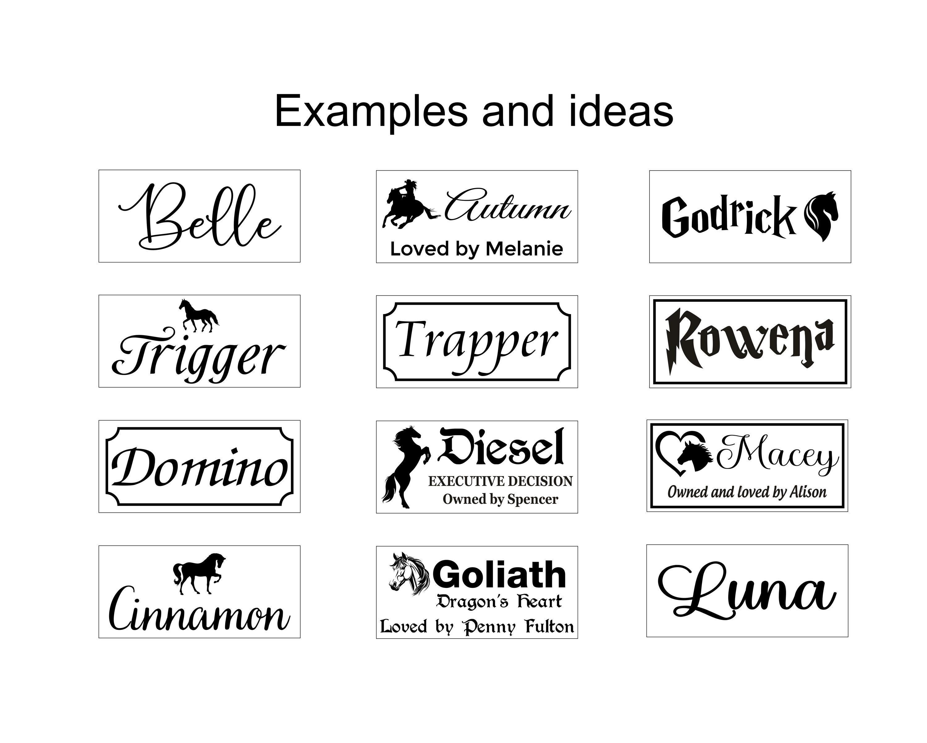 Horse Stall Sign Custom Stall Wooden Sign Engraved Gift Equestrian ...