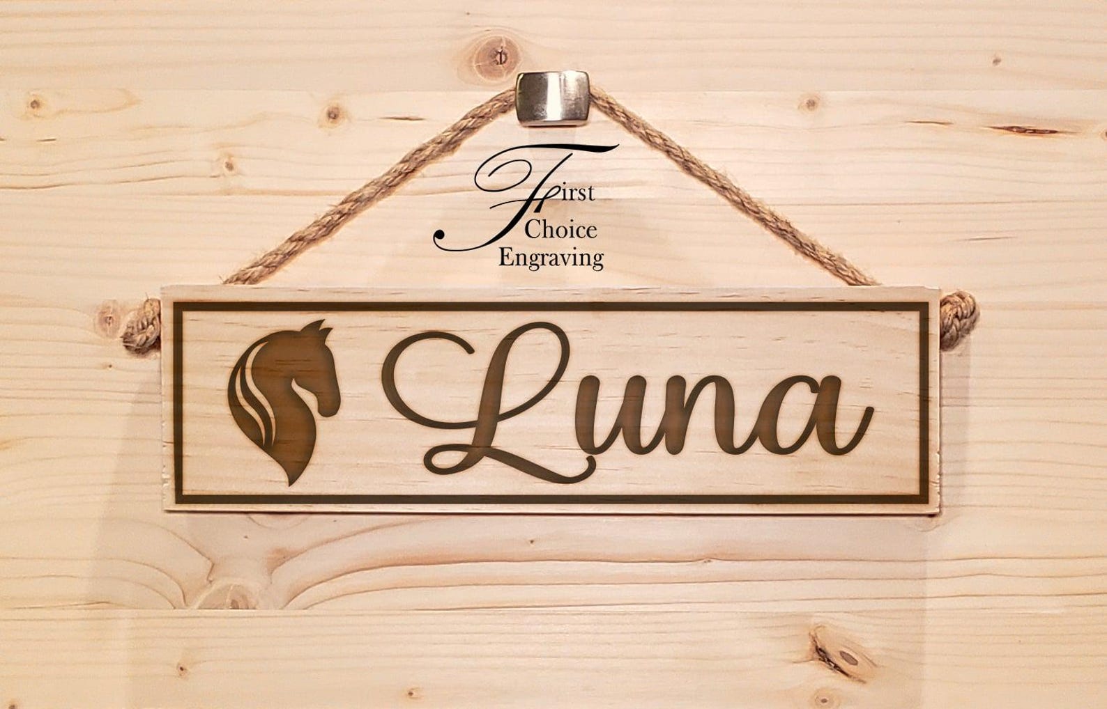 Horse Stall Sign | Custom Stall Wooden Sign | Engraved Gift ...