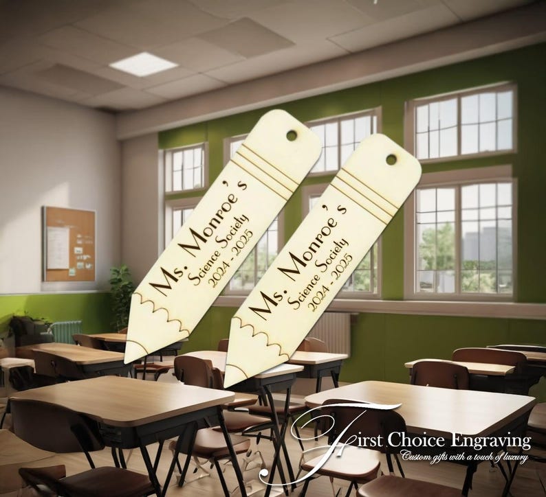 Personalized Pencil Bookmark | Classroom Bookmark | Gift | Teacher Gift ...