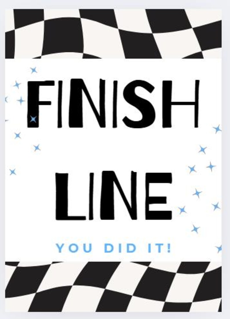 Finish Line You Did It - Etsy