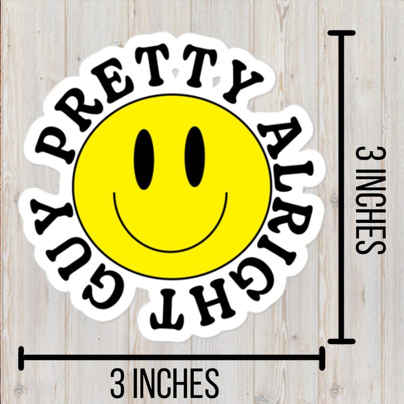 Pretty Alright Guy Vinyl Sticker, Funny Stickers, Sarcastic Sticker for ...