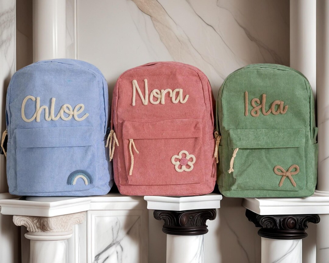 Personalized Toddler Backpack, Custom Name School Bag, Kids Backpack ...