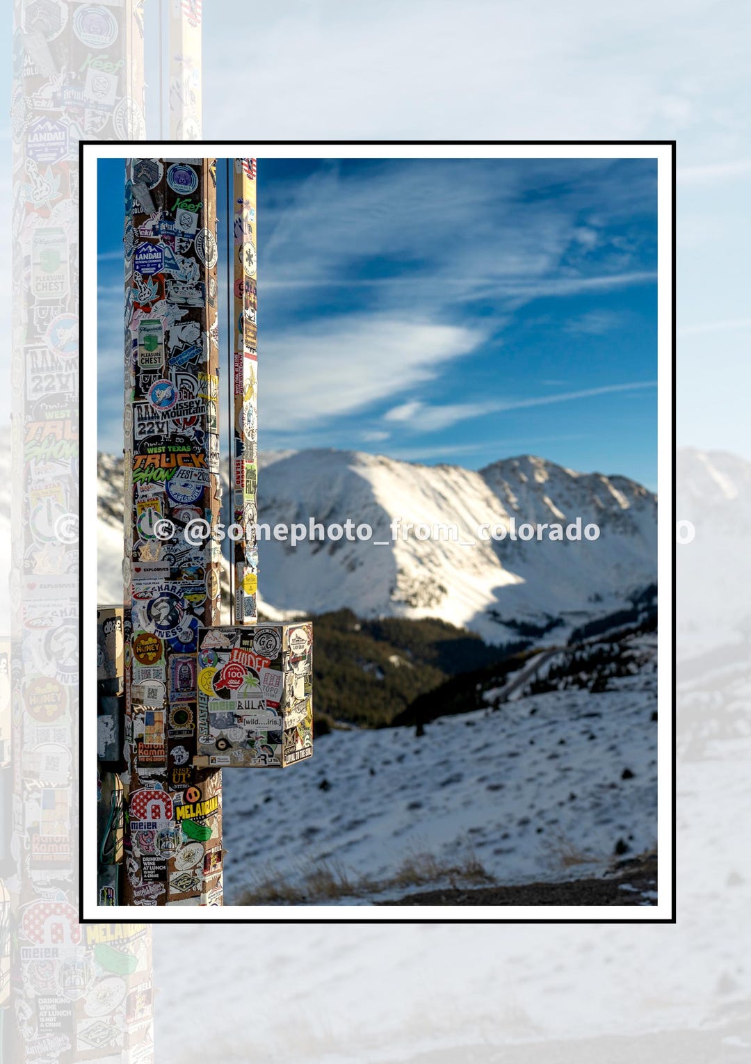 Landscape Photography Light Pole, Mountain Pass Print, Mountain ...