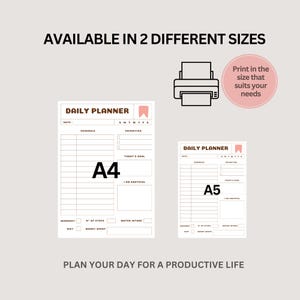 Remote Work Daily Planner | Printable A4 & A5 Work From Home Planner ...