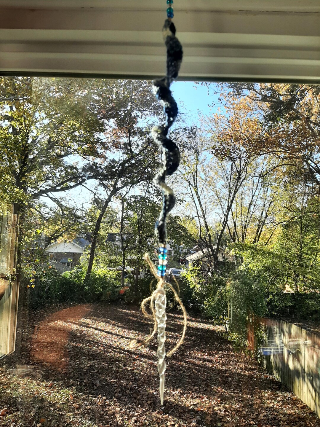 Crocheted Winter Themed Wind Spinner Hanging Decoration - Etsy