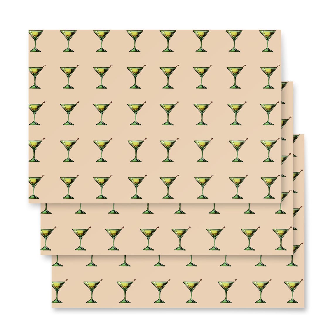 Martini Wrapping Paper - Etsy