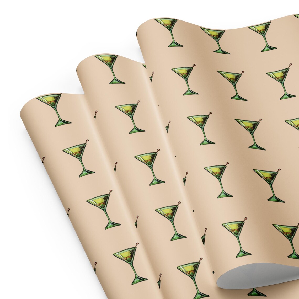 Martini Wrapping Paper - Etsy