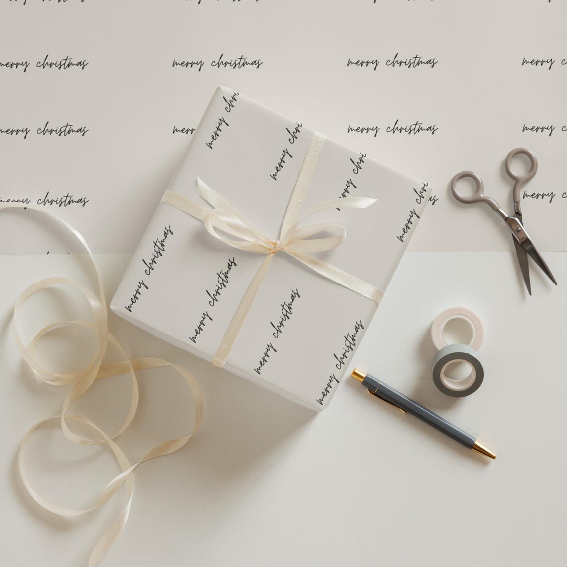 Merry Christmas Wrapping Paper - Etsy