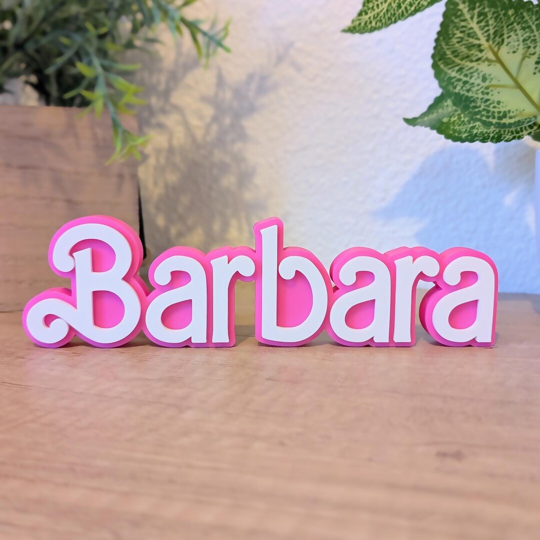 Barbie Personalized Nameplate. Custom Name for Fans of the Pink Doll ...