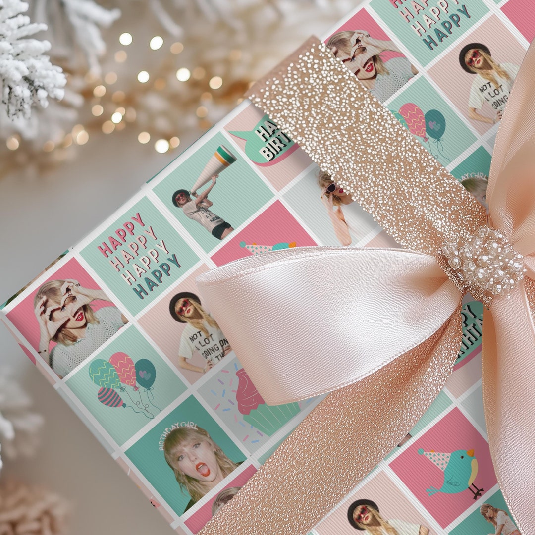 Happy Birthtay Taylor Gift Wrapping Papers Birthday Swiftie Gift Wrap ...