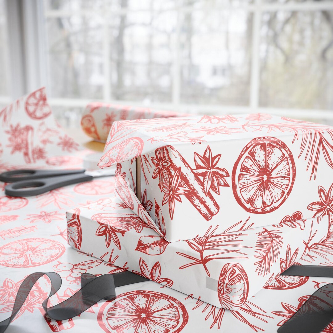 Christmas Toile Holiday Gift Wrapping Papers Christmas Toile Holiday ...
