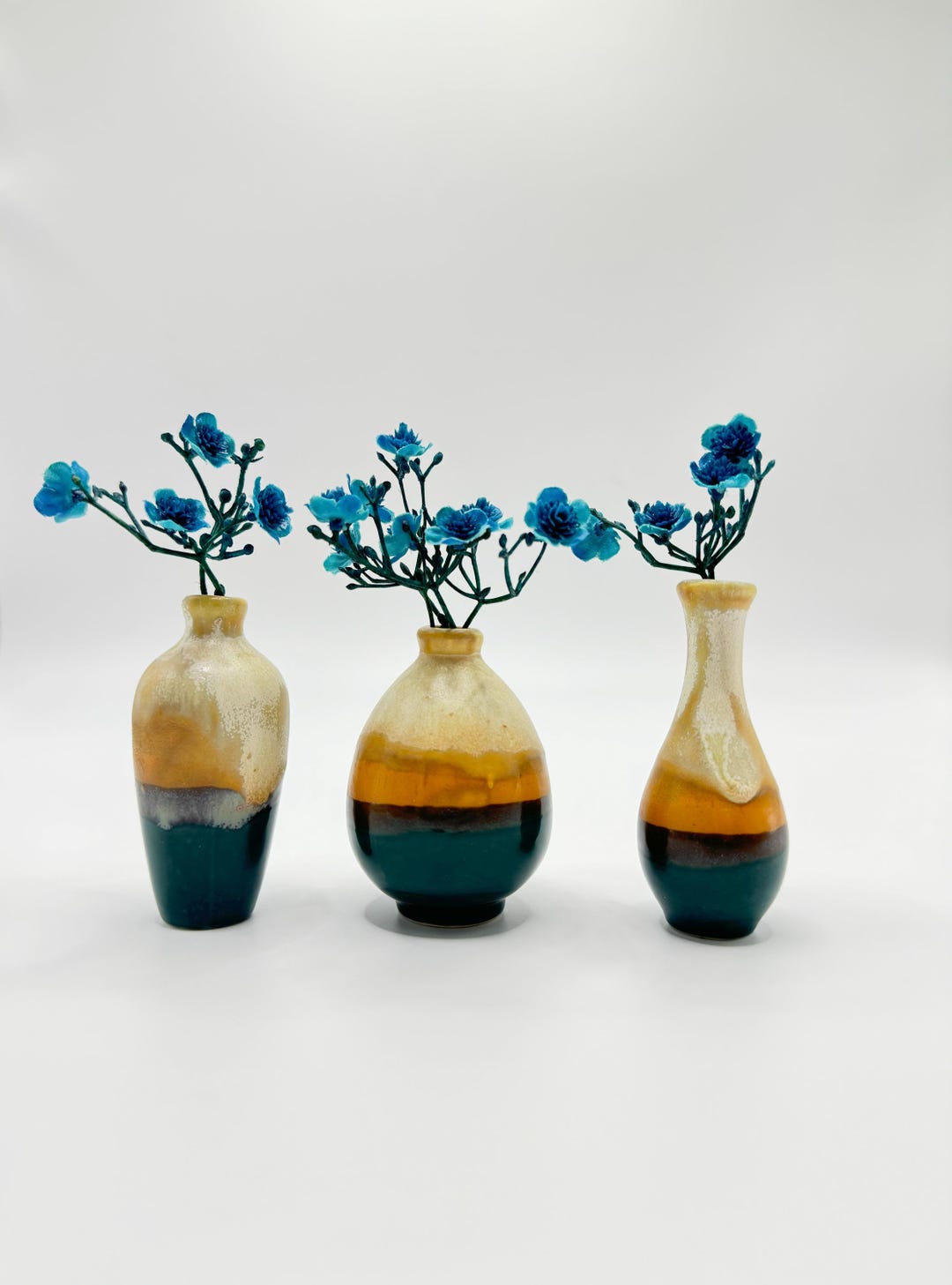 3 Piece Ceramic Vase Set Perfect for Living Room, Shelf and Table ...