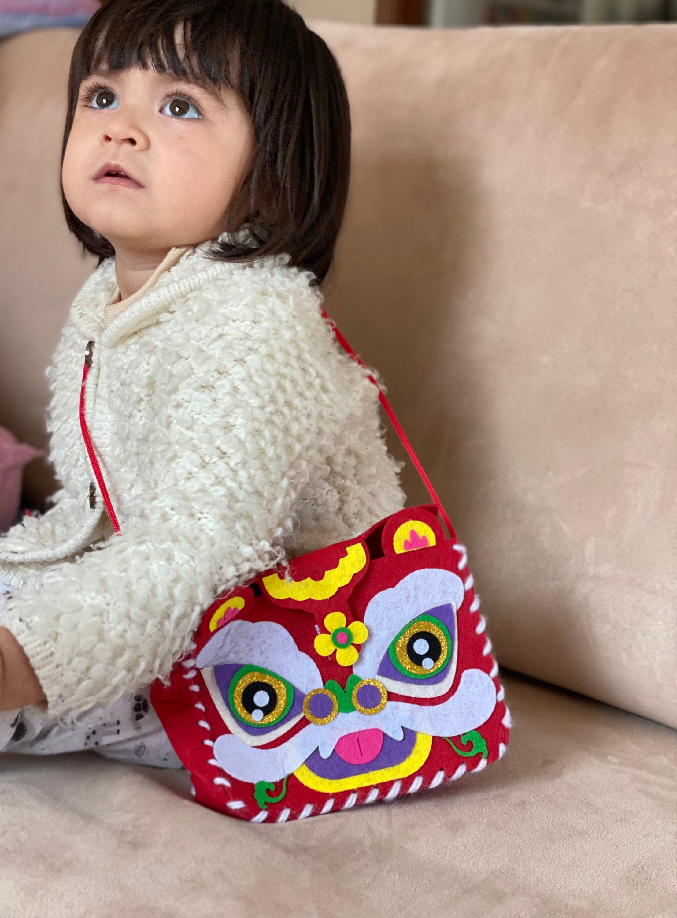 Handmade Kids Handbag, Handbag for Kids Sewing Kit, Felt Handbag, DIY ...