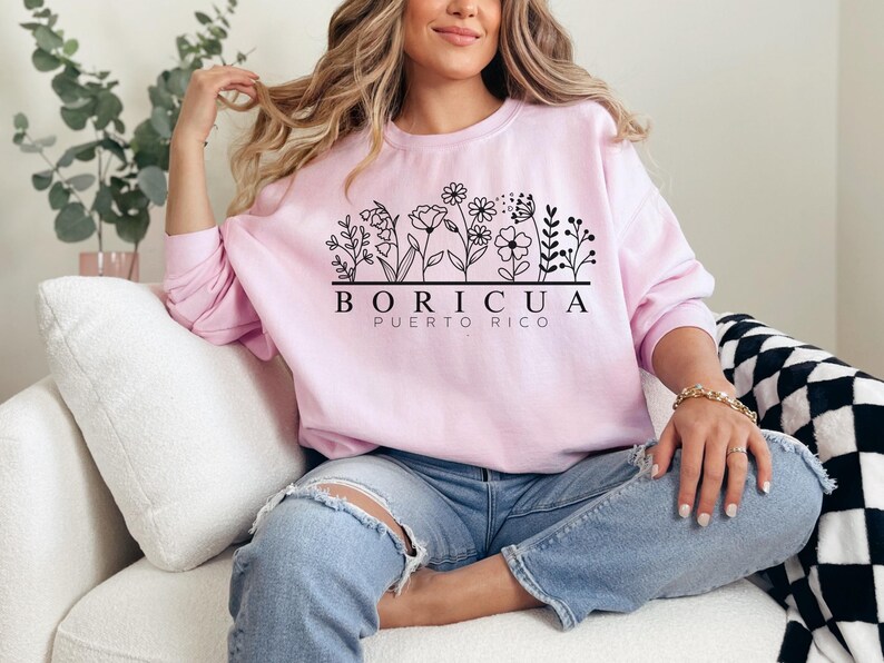 Puerto Rico Sweatshirt, Puerto Rico Sweater, Puerto Rico Crewneck ...