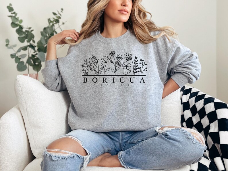 Puerto Rico Sweatshirt, Puerto Rico Sweater, Puerto Rico Crewneck ...