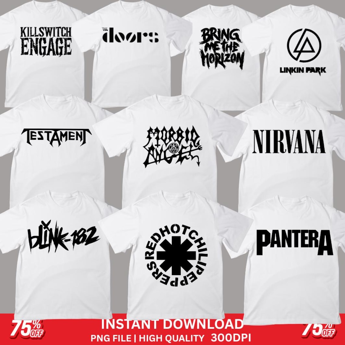 Band Logo PNG Bundle: Heavy Metal & Rock Graphics (digital Download) - Etsy