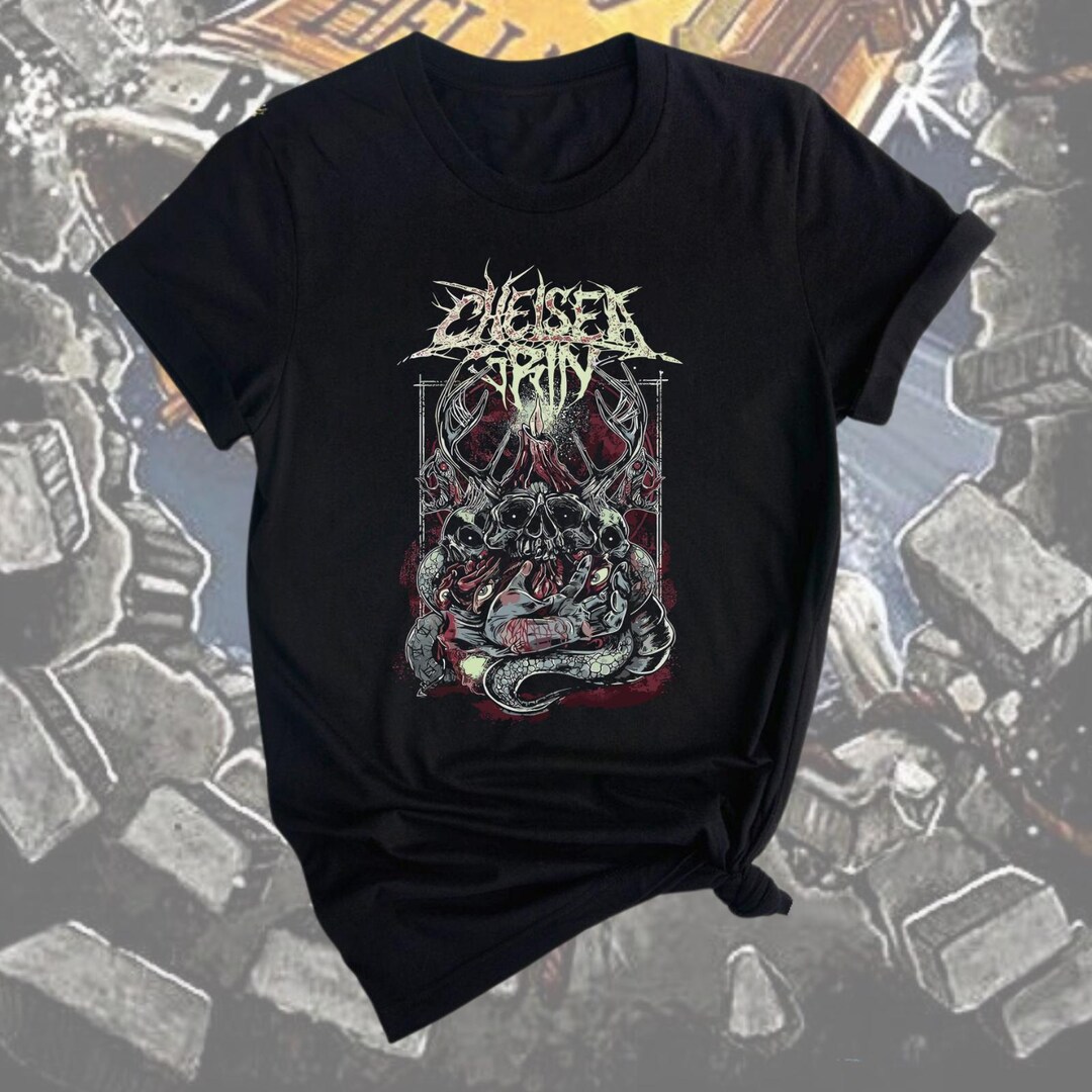 Distorted Darkness : A Chelsea Grin T-shirt Design Capturing Brutal ...