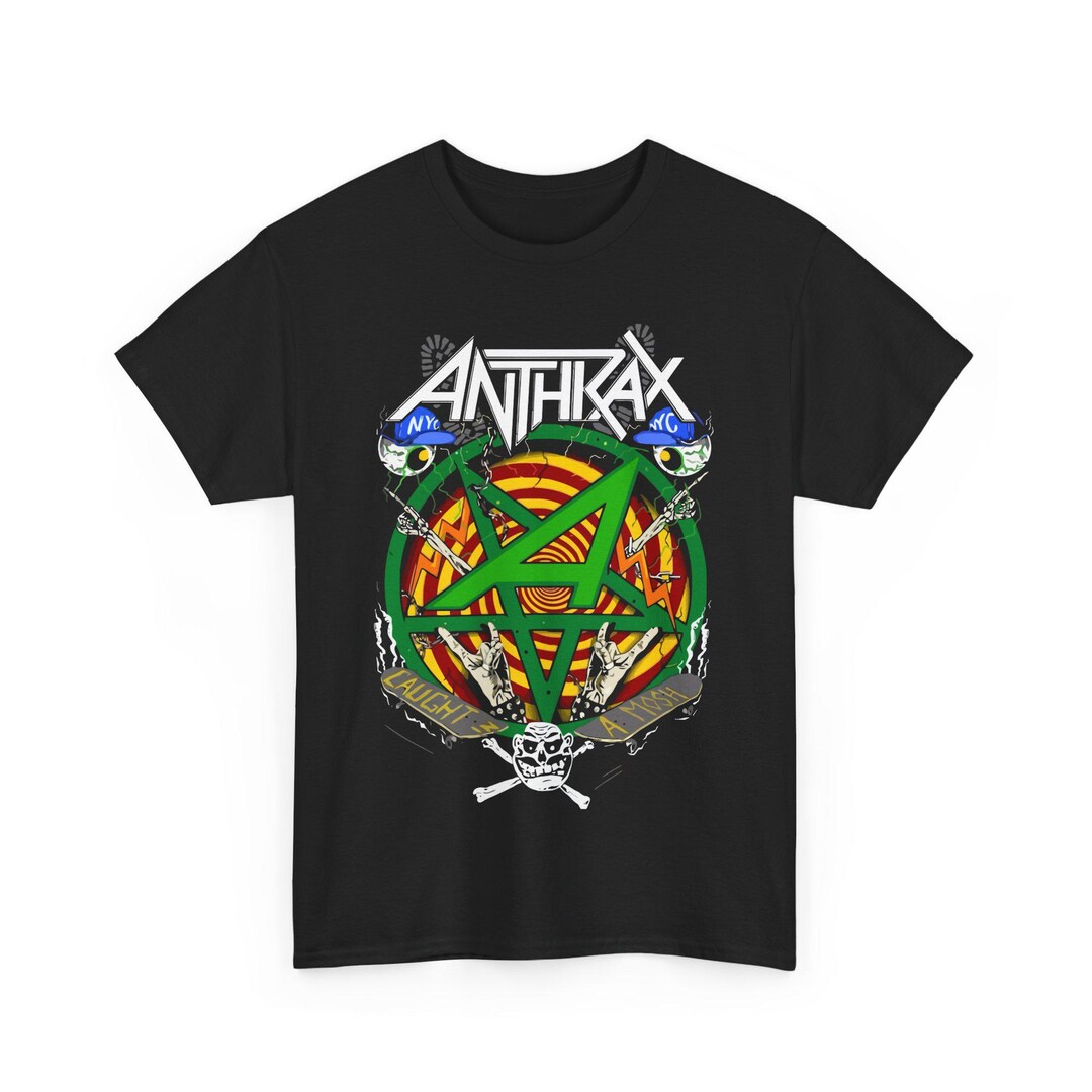 Anthrax Band Unisex Tee, Heavy Cotton Shirt, Music Concert T-shirt ...