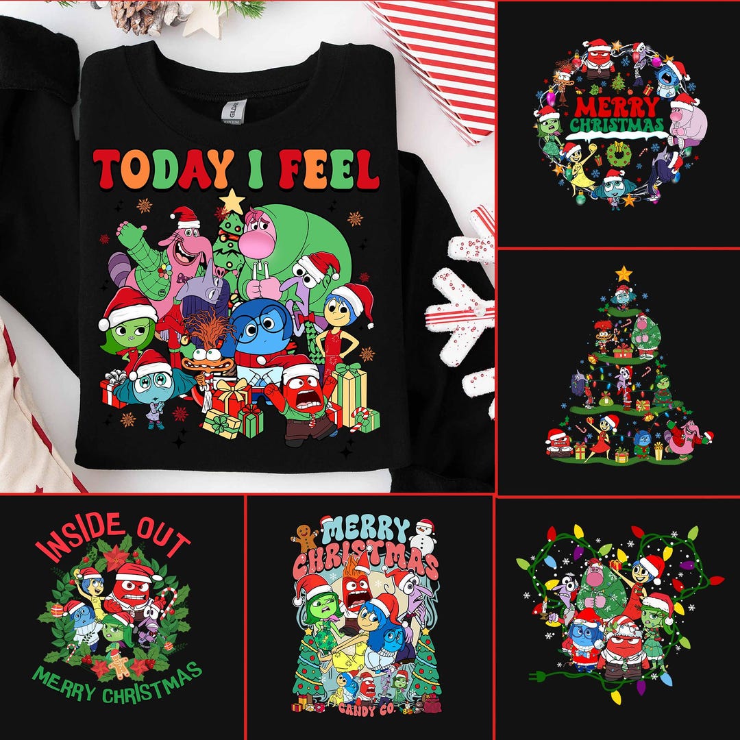 Christmas Inside Out Bundle Png, Christmas Light Tree Png, Cartoon ...