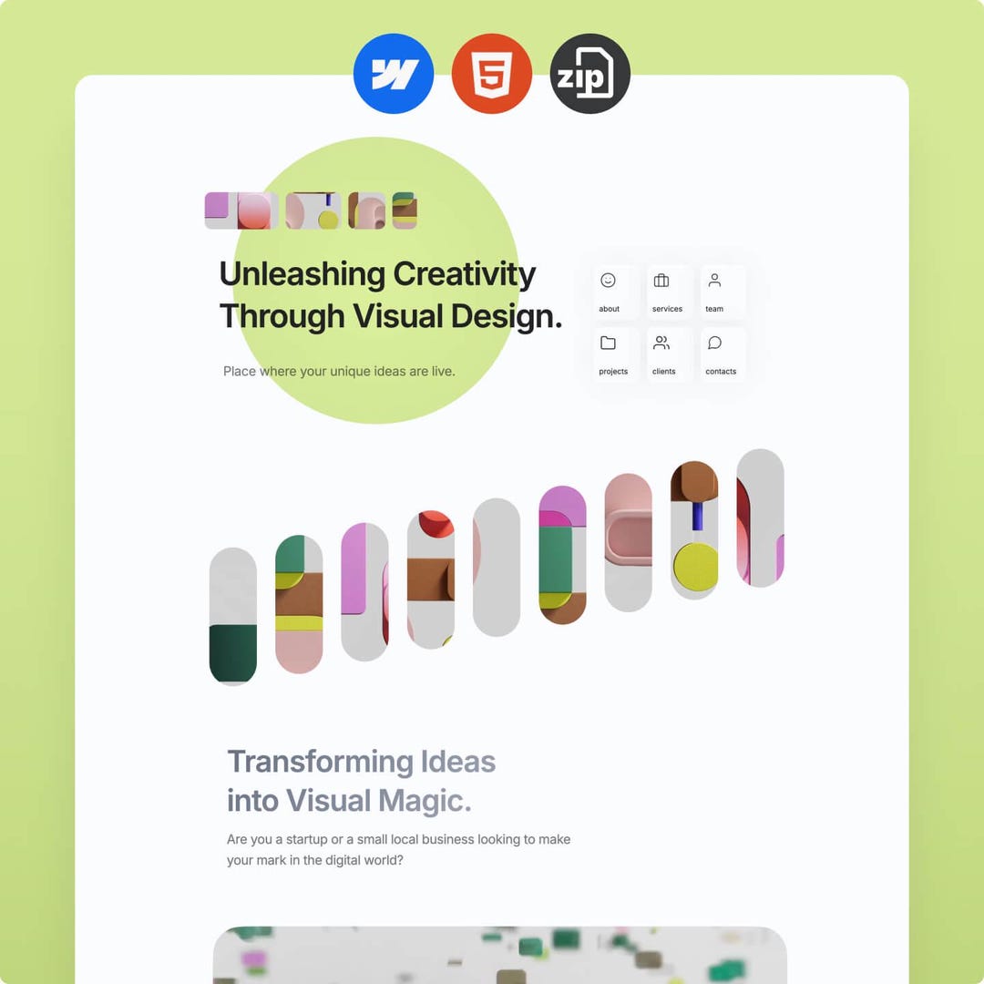 Websit E Template HTML Webflow Design – Galacore, One Page + Dark Theme ...